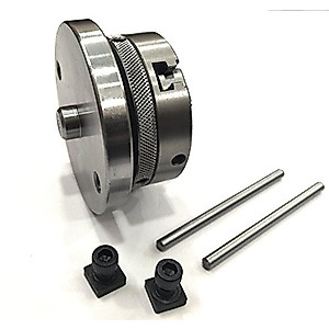 Precision quality 4"/ 100 mm tilting milling indexing rotary table with small chuck, back plate & fixing t nuts bolts-metalworking engineering machine tools (with 65 mm 3 jaw self-centering)