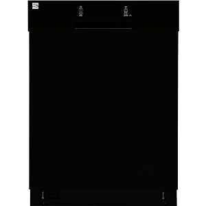Kenmore 24" Built-In Stainless Steel Tub Dishwasher with SmartWash, UltraWash, SmartDry Plus, MoreSpace Adjustable Rack and Leak Detect, Energy Star Certified, Black