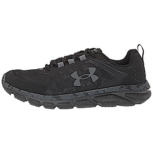 Under Armour Men's Charged Assert 9 Camo Sneaker, Black (001)/Black, 9.5