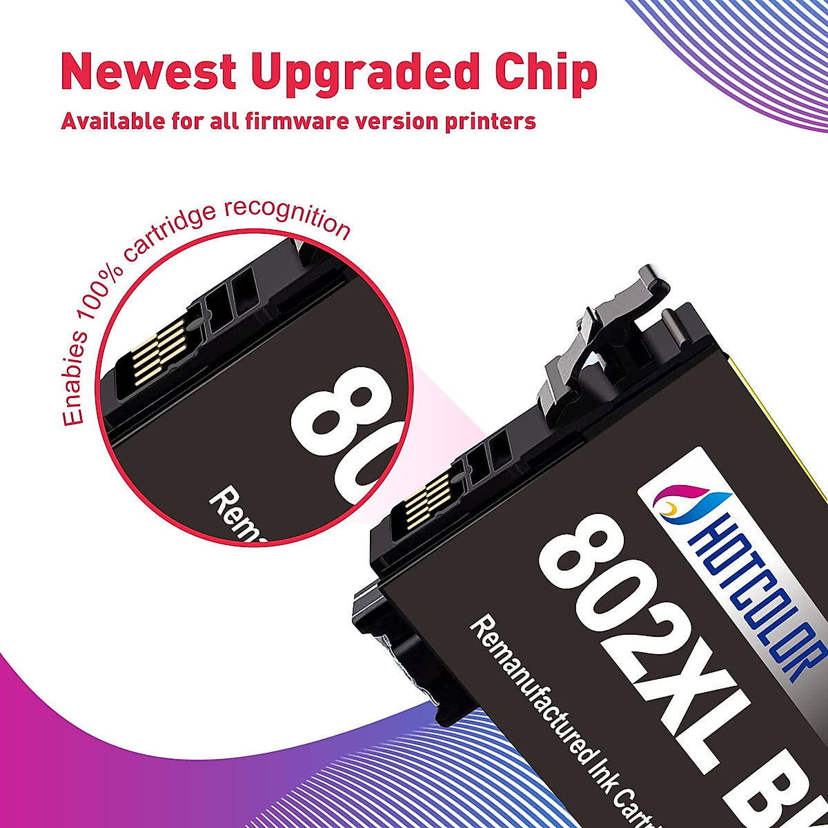 802XL T802XL Ink Cartridge Replacement for Epson 802 Ink cartridges Combo Pack for Epson Workforce Pro WF-4720 WF-4730 WF-4734 WF-4740 EC-4020 EC-4030 EC-4040 (Black/Cyan/Magenta/Yellow, 4PK)