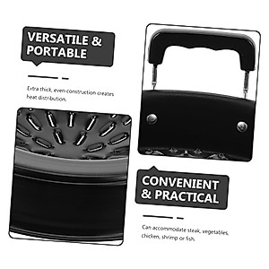 Ciieeo Korean BBQ Grill Pan Non-Stick Barbecue Pan Portable Thai Grilling Pan 30cm Stovetop Barbecue Tray Round Griddle Pan for Home Camping Picnics Restaurant Grilling