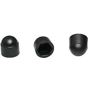 PSCCO 30Pcs Black Hexagon Socket Nut Protection Cap M6-10