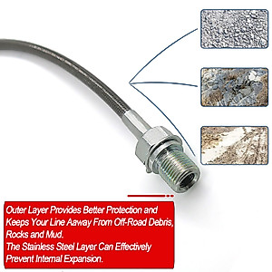 Front Stainless Brake Lines Compatible With 1971-1987 Chevy GMC C/K 10 15 20 K5 Blazer 4-6" Lift