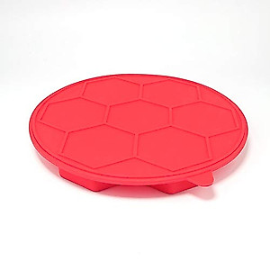 Mekek 7 in 1 Hamburger Silicone Mold, Non-Stick Food Grade Hexagonal Hamburger Patty Maker Press, Shape, & Freeze Container