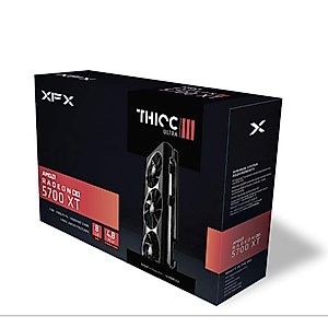 XFX RX 5700 Xt Thicc III Ultra 8GB Boost Up to 2025MHz GDDR6 3xDP HDMI Graphics Card (Rx-57XT8TBD8)