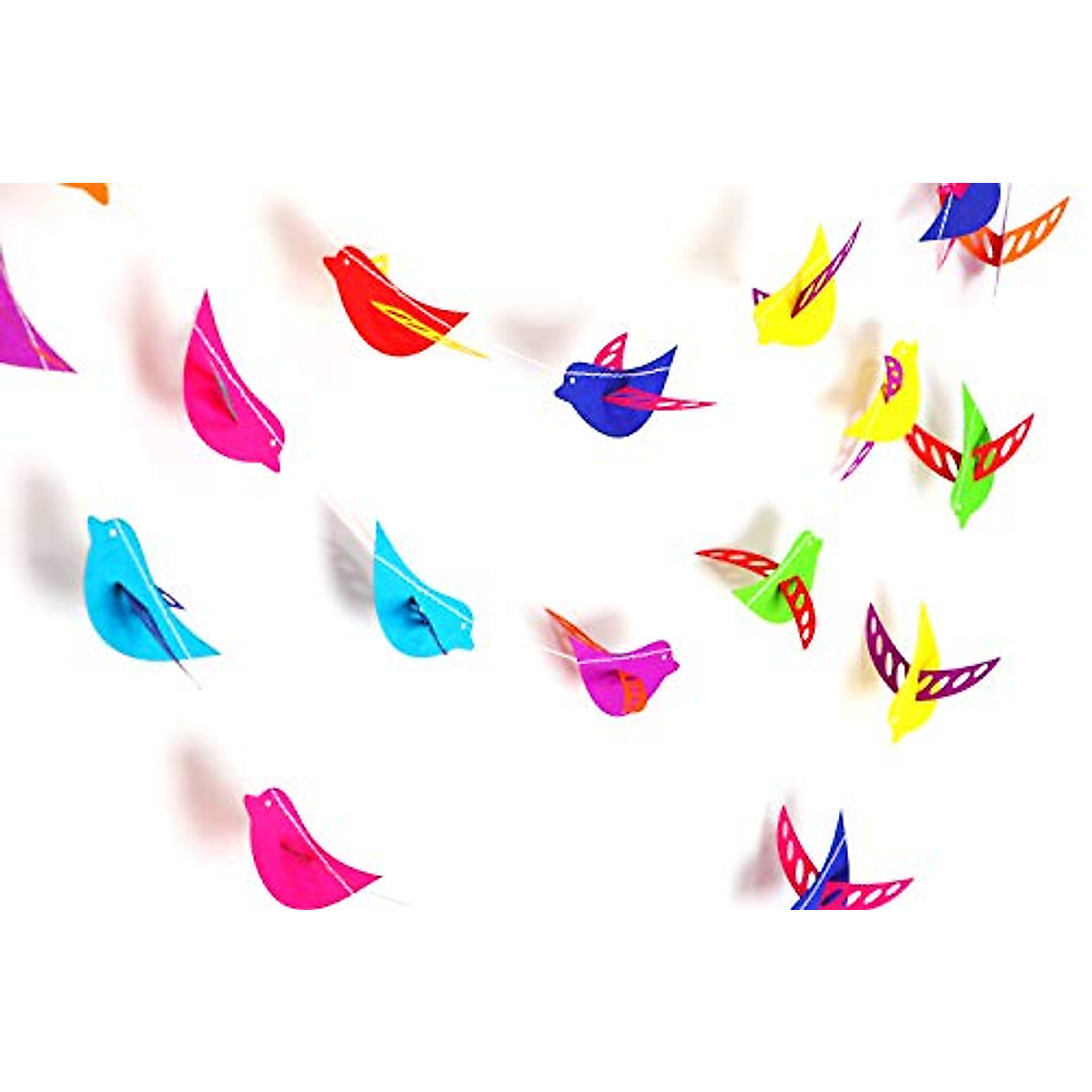 Seyal® Rainbow 3 d birds garland Paper Garland