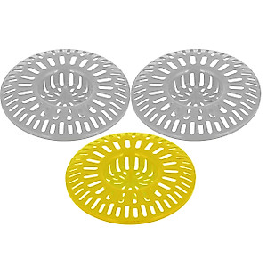 Bathroom Shower Hair Trap 3 inches - Pack of 3 - Drain Catcher for Kitchen - Tub Drains Stopper Bathtub Basket - Sink Cover