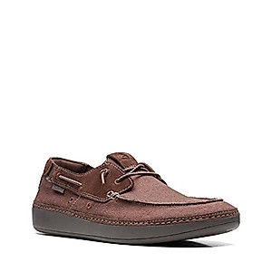 Clarks Men's Higley Tie Sneaker, Brown Combi, 9