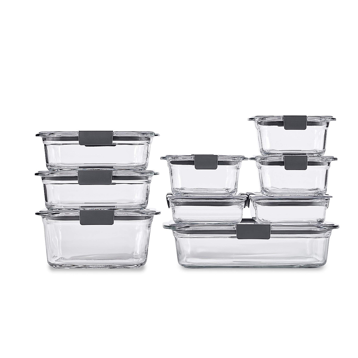 Rubbermaid Brilliance Glass and Plastic Food Storage Containers (30 Pieces)