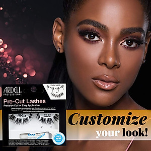 Ardell Pre-Cut False Lashes Demi Wispies with Free DUO adhesive, 4 packs