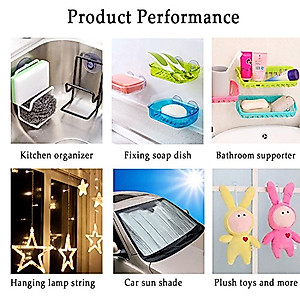 Whaline 20 Packs Clear Suction Cup PVC Plastic Sucker Pads Without Hooks Shower Caddy Connectors Suction Cups Plastic Heavy Strength Clear Sucker for Bathroom Glass Table Tops (45mm)