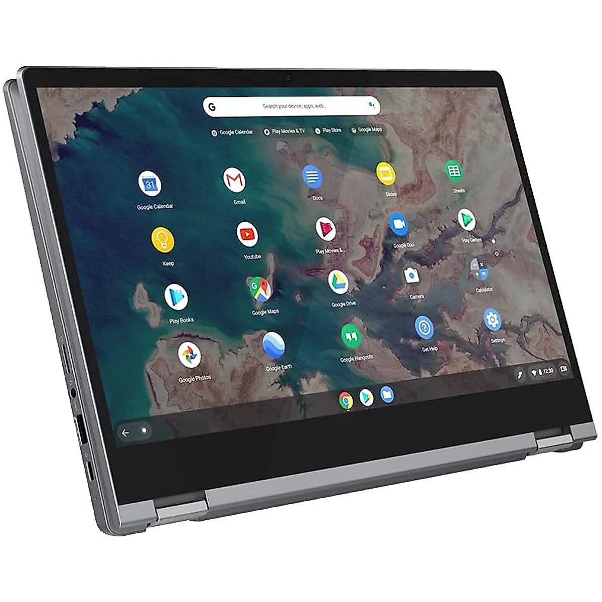 Lenovo 2022 Flex 5 13.3" FHD IPS Touchscreen 2-in-1 Chromebook Laptop 10th Gen 2-Core Intel i3-10110U 4GB DDR4 64GB NVMe SSD UHD Graphics USB-C Wi-Fi 6 Backlit Keyboard w/RE 32GB USB Drive