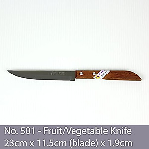 KIWI Stainless Steel, wood handle Kitchen Knife # 501