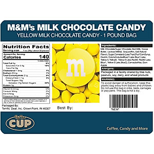 Yellow Milk Chocolate M&M's Candy (1 Pound Bag)