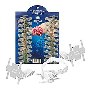 Royal Imports Corsage Wristlets Bracelets, Elastic Stretchable Hand Wrist Bands, for Wedding Prom Flowers, Girl Bridesmaid, Festival Floral Boutonniere, Party DIY Crafts Pack of 20