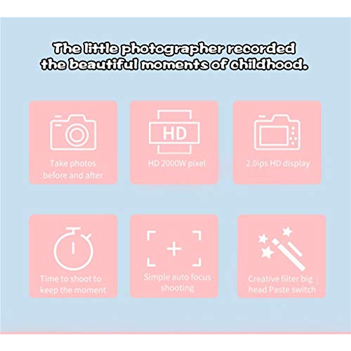 #dT4d14 Camera 1080P Hd with 2 0 Inches Color Dual Selfie Video Game Children Camera