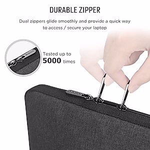 NIDOO 13-14 inch Laptop Sleeve Case Notebook Bag for 13" MacBook Air / 13.5" Surface Book 2 3 / 13.5" Surface Laptop 2 3 4 / 13.3" ThinkPad L380 L390 Yoga / 13.9" Yoga C930, Dark Grey