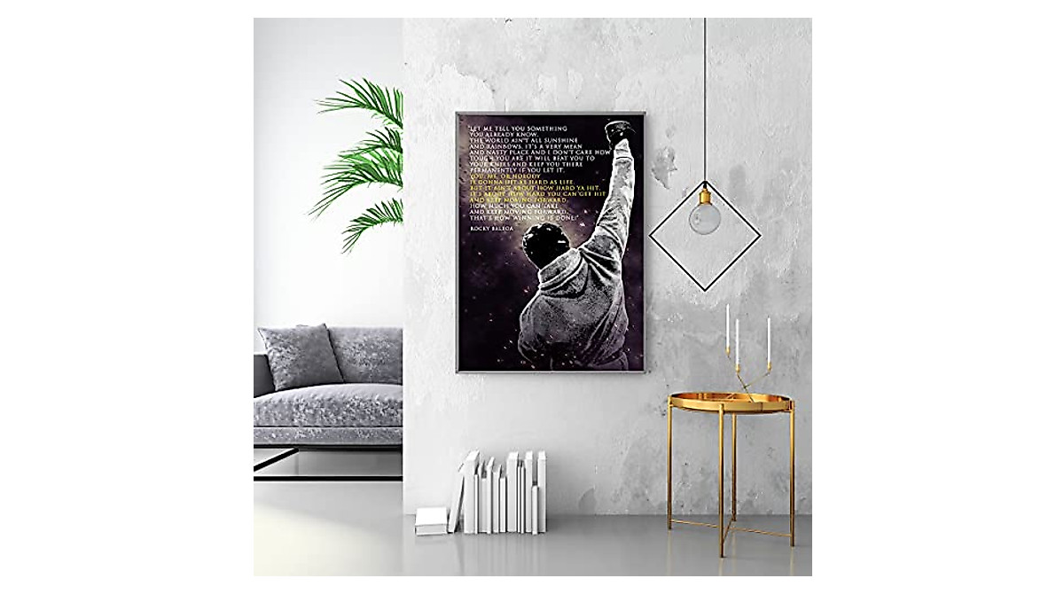 Rocky Balboa Motivational Quote Wall Art - Inspiring Movie Poster