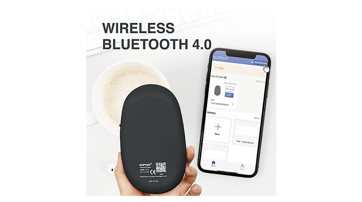 Organize Easily with SUPVAN E10 Portable Label Maker - App Control