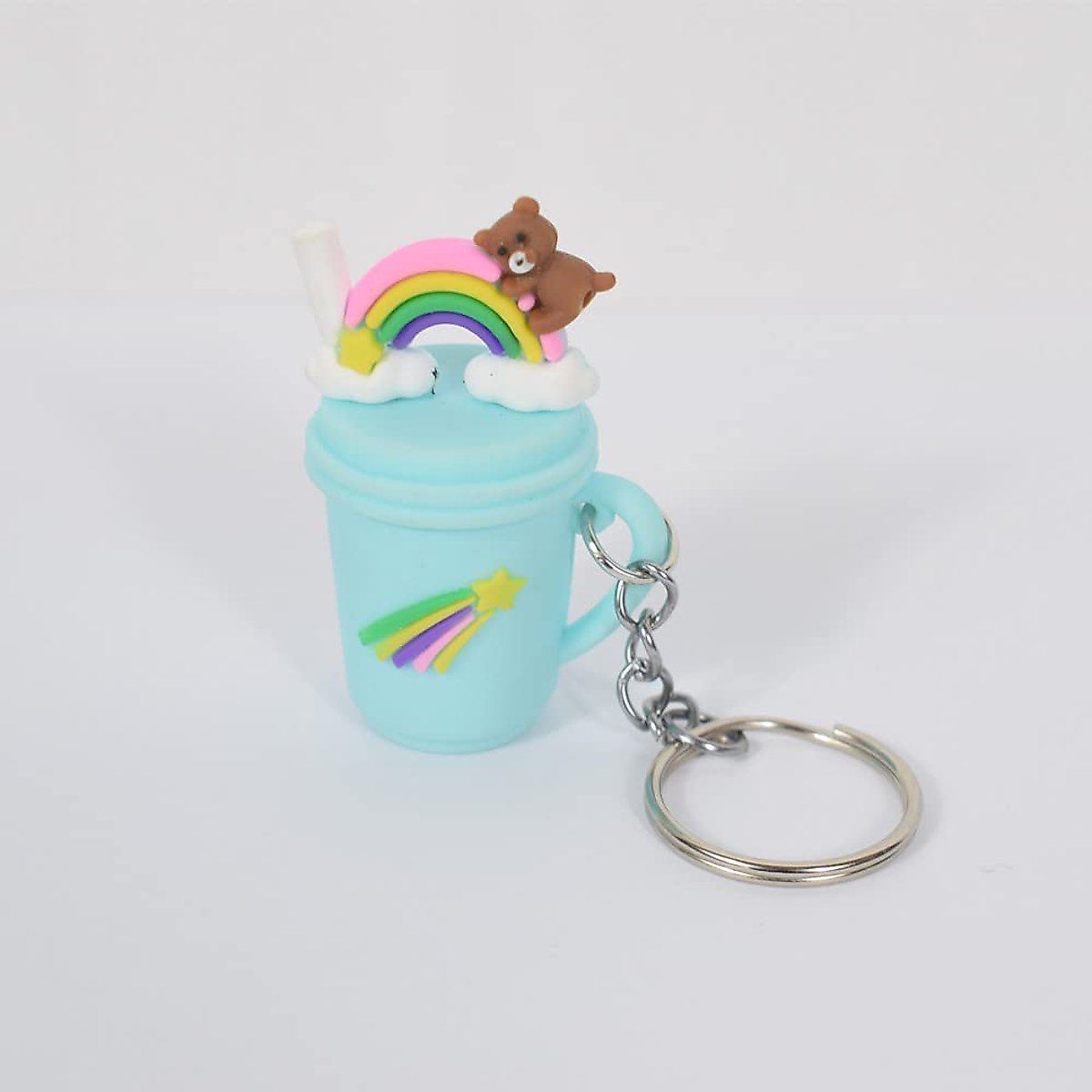 REEMTOO 50PCS Bulk Keychains Set, Split Keychains Rings with Chain 1 inch, Key Rings, Key Chain Rings, Keychains Ring Parts with Open Jump Ring and Connector.