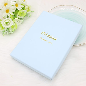 Oriamour Gold Prom Jewelry Wedding Jewelry Set Bridal Necklace Rhinestone Earrings Bracelets (Gold)