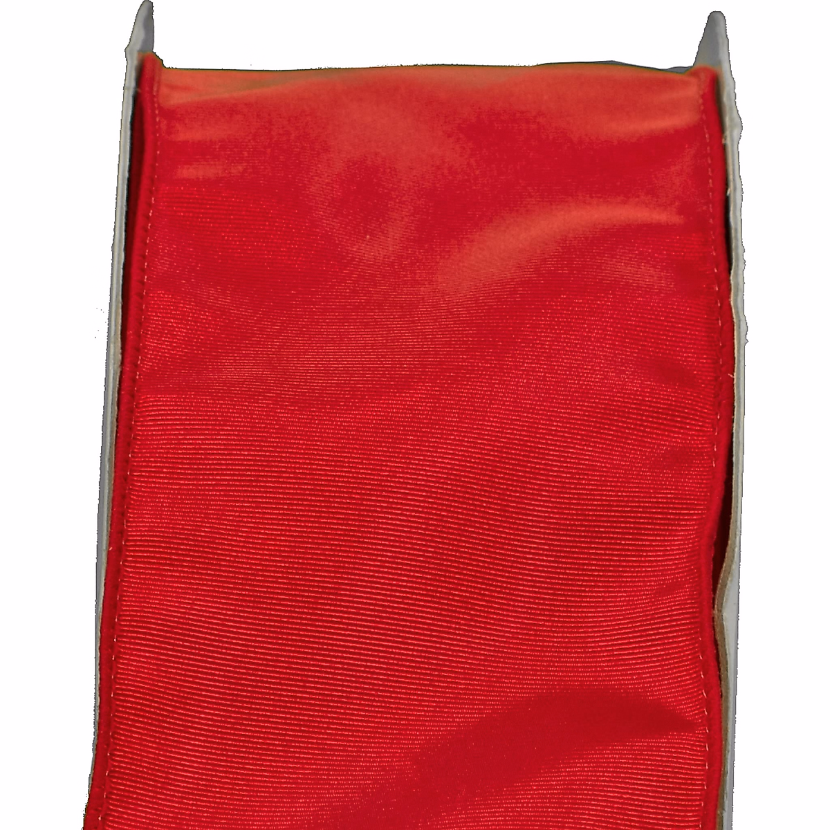 Red Christmas Ribbon Double Faced Satin Fabric Wired-Edge Rolls of 3IN Wide X 50 Yard Length