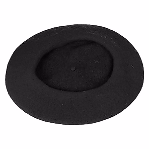 Kangaroo Black Hat- Women's Wool Beret, Parisian Hat, Lightweight Stylish Beret, Classic French Fashion Accessory