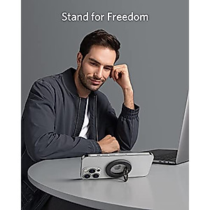 Anker Magnetic Phone Grip (MagGo), 610 Magnetic Phone Ring Holder, Adjustable Kickstand, Only for iPhone 14/14 Pro/14 Pro Max/14 Plus/13/13 Pro/13 Mini/13 Pro Max/12/12 Pro/12 Mini/12 Pro Max