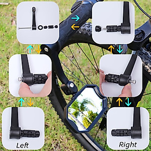 BriskMore Bar End Bike Mirrors, High–Definition Convex Glass Lens for E-Bike Handlebars, Scratch Resistant, Safe Rearview 1 Pair Bicycle Mirror BT-015(Right And Left Side)