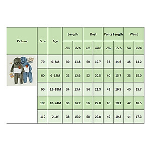 LIOMENGZI Infant Baby Boys Pants Outfits Set Long Sleeve Hooded Striped Sweatshirts Pants Clothes Set Fall Winter Pants Sweatsuit (Green-04, 18-24 Months)
