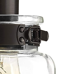 Calhoun Collection 3-Light Clear Glass Farmhouse Bath Vanity Light Antique Bronze