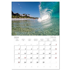 Surfen - from Inside the Barrel (Monthly Wall Calendar 2024 11.7" x 16.5" (open)), CALVENDO 14 Month Calendar