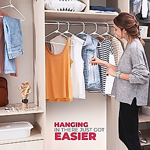 Neaties Plastic Hangers White Standard Plastic Clothes Hanger with Hooks | Heavy Duty Coat Hangers Plastic, Quality Closet Slim Bulk Non-Slip Adult Hangers (30 Pack)