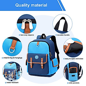 Kids Backpack Children Bookbag Preschool Kindergarten Elementary School Bag for Girls Boys(14182 small blue)
