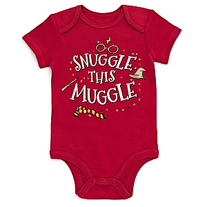 Harry Potter Newborn Baby Boys Bodysuit and Monthly Milestone Blanket 4 Piece Maroon/White 0-3 Months