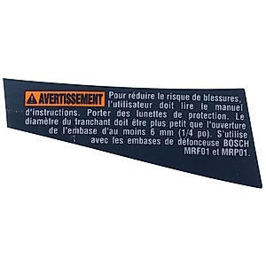 Bosch Parts 2610003475 FR Warning Label