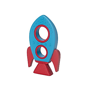 Manhattan Toy Space Themed Rocket Silicone Teether