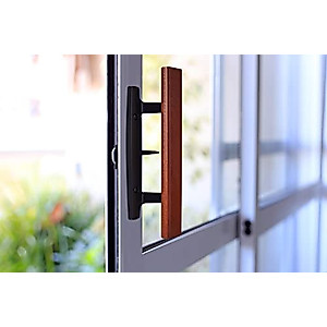 Wright Products - Mortise Patio Door Handle, Wood/Black 3-15/16 in