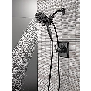 Delta Faucet Ashlyn 17 Series Dual-Handle Delta Shower Trim Kit with In2ition 2-in-1 Shower Head with Handheld Spray, Matte Black Shower Fixture, Matte Black T17264-BL-I (Valve Not Included)
