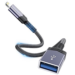 Lightning to USB Camera OTG Adapter for iPhone iPad,[MFi Certified]Cable Adapter Converter Supports USB Flash Drive,Gamepad,Hubs,Mouse,Keyboard,U Disk