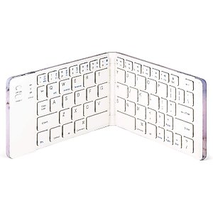 HP E14 G4 FHD (1920 x 1080) Portable Travel Monitor Bundle with 2 USB Type-C, Pink Gemstone Bluetooth Folding Wireless Keyboard, and White Pebble M350 Bluetooth Wireless Mouse