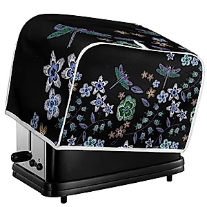 Yiekeluo White Daisy Toaster Cover Rainbow Leopard Print 2 Slice Bread Toaster Oven Dustproof Cover,Washable & Waterproof