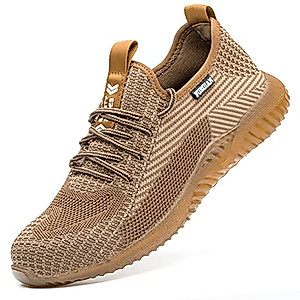 Furuian Steel Toe Shoes for Men Comfortable Safety Shoes Non Slip Steel Toe Sneakers Warehouse Industry Contstruction Mens Work Shoes Size M10.5/W12