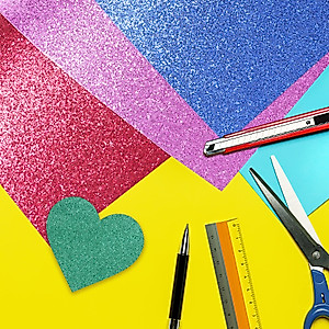 Glitter Cardstock Paper, 26 Sheets Sparkle Colored Cardstock, A4 Double Sided Glitter Cardstock Paper for DIY & Art Projects Card Making, Scrapbooking