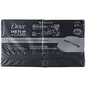 Dove Men+Care Elements Body and Face Bar Charcoal + Clay 4 oz 6 Bars
