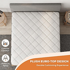 Sweetnight Queen Mattress, 12 Inch Hybrid Mattress in a Box with Comfort Foam, Individually Wrapped Pocket Innerspring for Motion Isolation & Pain Relief, CertiPUR-US Certified Queen Size Mattress