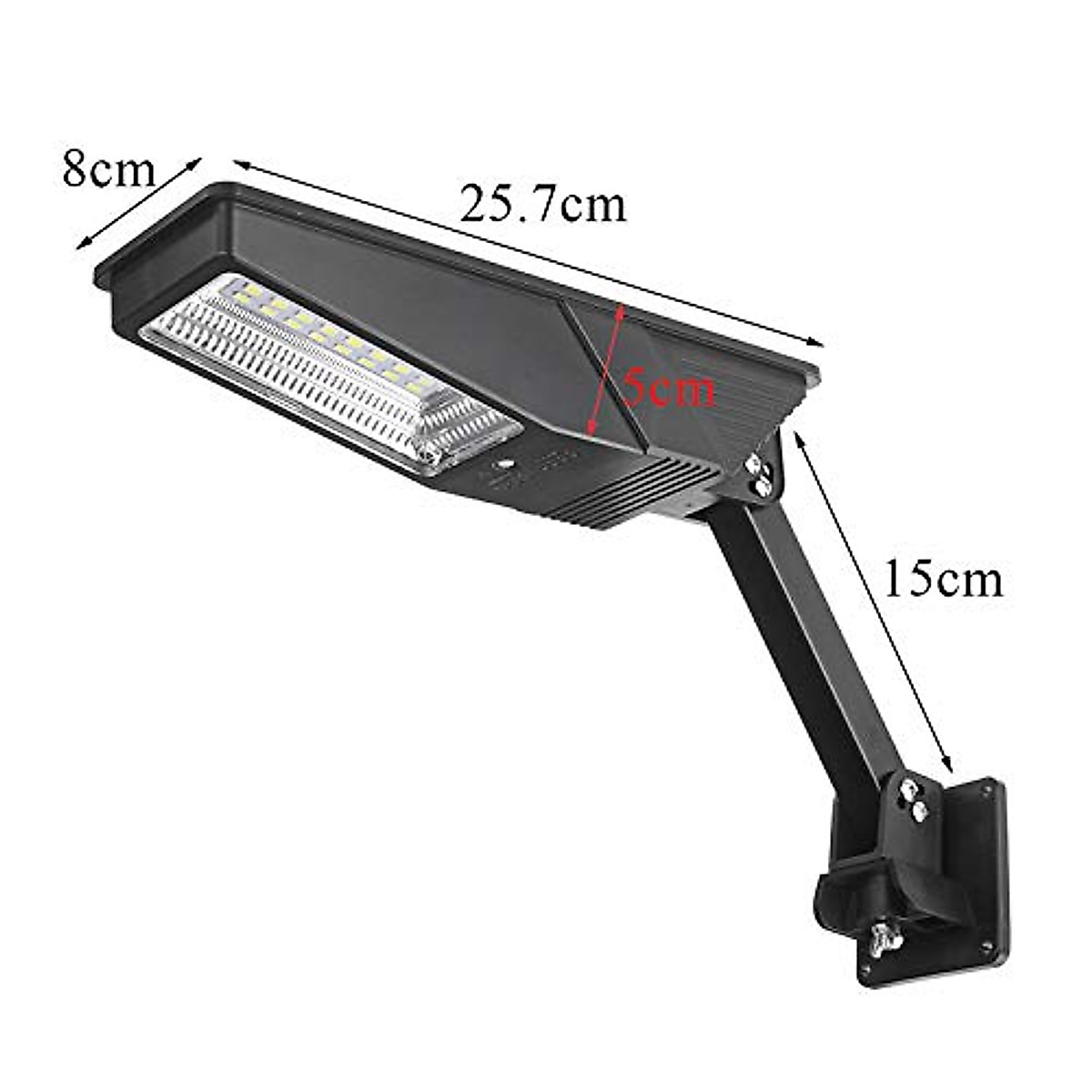 Fengyan Landscape lights 12W LED Solar Lamp PIR Motion Sensor Solar Garden Light Outdoor Lighting Energy Saving Street Yard Path Lamp IP65 Waterproof LED Street Lamp ( Emitting Color : With Remote )