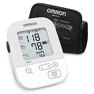 OMRON Silver Blood Pressure Monitor, Upper Arm Cuff, Digital Bluetooth Blood Pressure Machine, Stores Up To 80 Readings