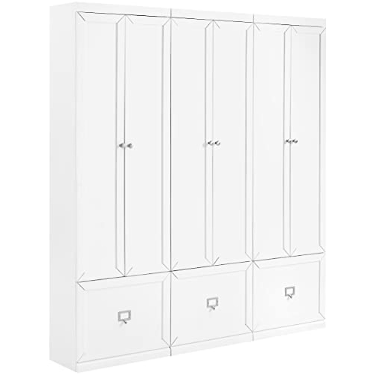 Crosley Furniture Harper 3-Piece Entryway Set with 3 Pantry Closets, White
