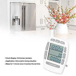 Multifunction Triple Timer, Car Home Universal 3 Channel Timer Clock + Millisecond + Stopwatch Count Down Timer LCD Display for Car, Home, Kitchen Monitors and Data Loggers